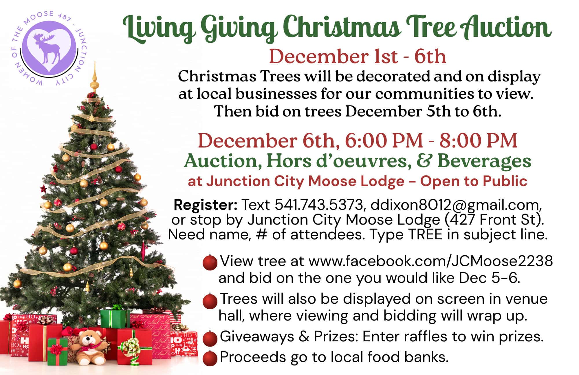 Living Giving Christmas Tree Auction – Tri-County Chamber of Commerce